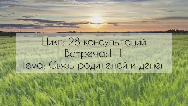 Цикл: 28 консультаций. Встреча 1-1