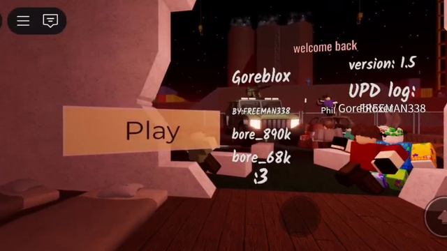 Goreblox remastered 2, меню игры версия 1.5