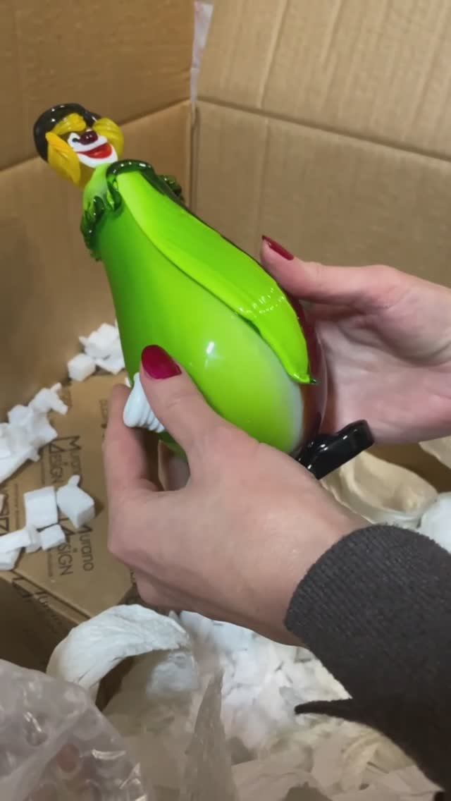 Фигурка Клоун патиссон из муранского стекла - Murano Club