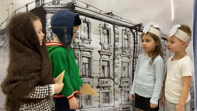 Театральная постановка _Блокадная ласточка_  (группа №9 _Гномики_, воспитатель Колупаева А.А.)