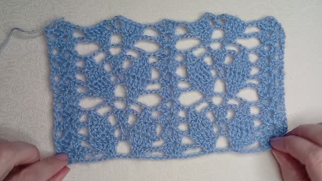 Как связать палантин крючком. Узор для палантина