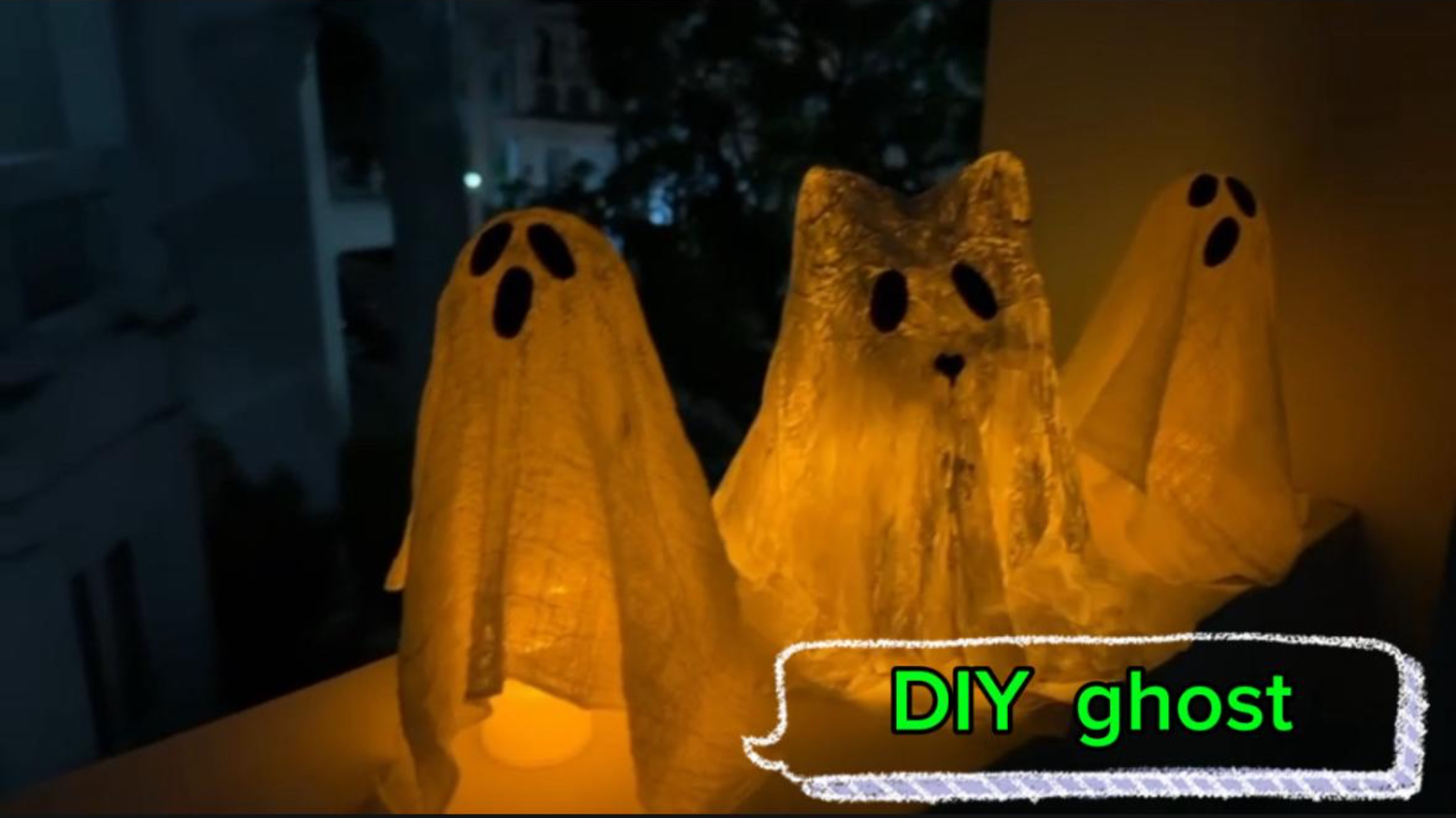 DIY Приведение на Хэллоуин 👻 👻👻
