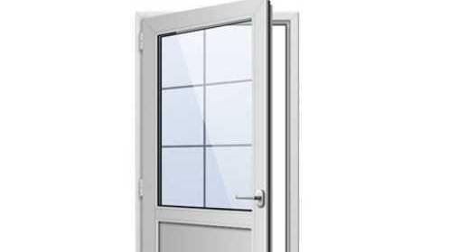 Дверь ПВХ. Перевязка и врезка в коробку ПВХ.