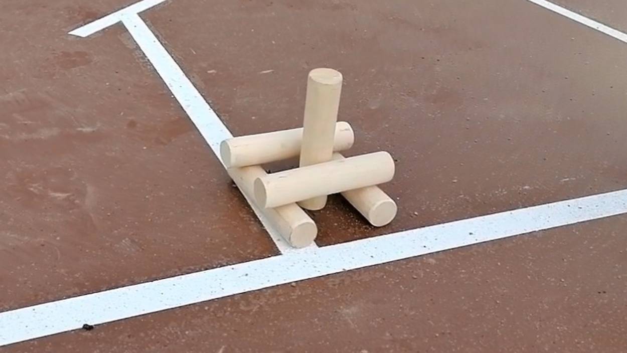 Открытие городошной площадки и мой стих ГОРОДКИ