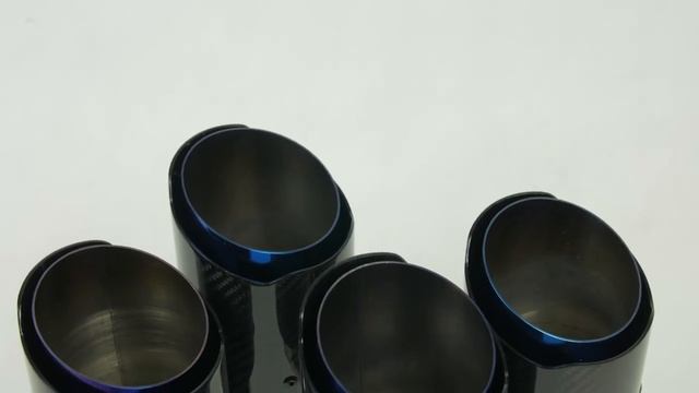 Насадка на глушитель Akrapovic style с карбоном двойная пара обожженая глянец