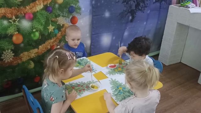 Рисование _Ёлочка_ (воспитатель ТрушоваГ.М.)