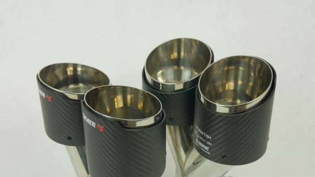 Насадка на глушитель Akrapovic style с карбоном 63_89 двойная пара (1)