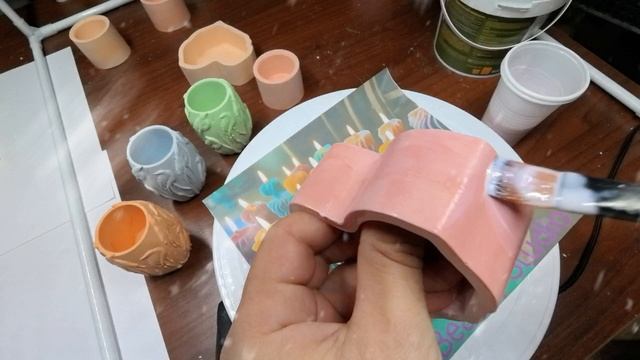 Пропитка грунтом гипсовых изделий. Ручная работа.