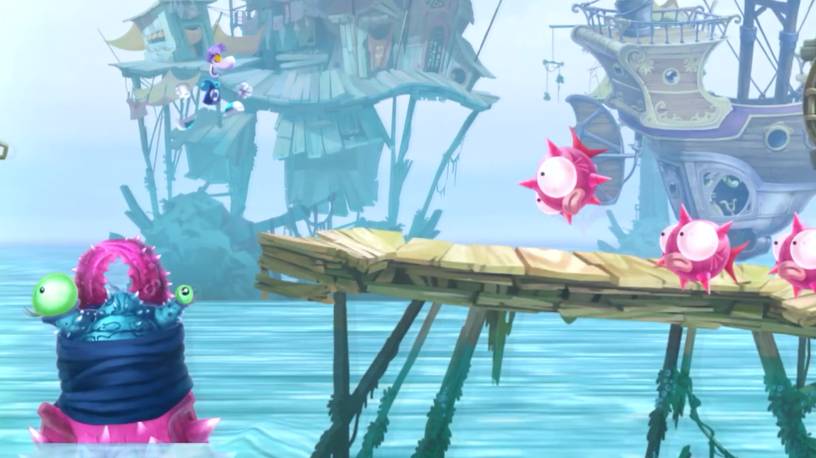 Прохождение заключительного этапа игры Rayman Legends 20 000 люмов под водой. Гло-Гло