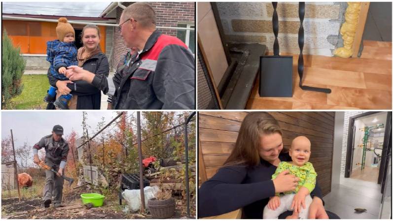 Шиндяевы: у родителей в гостях/ на даче делаем работу/ мопеды