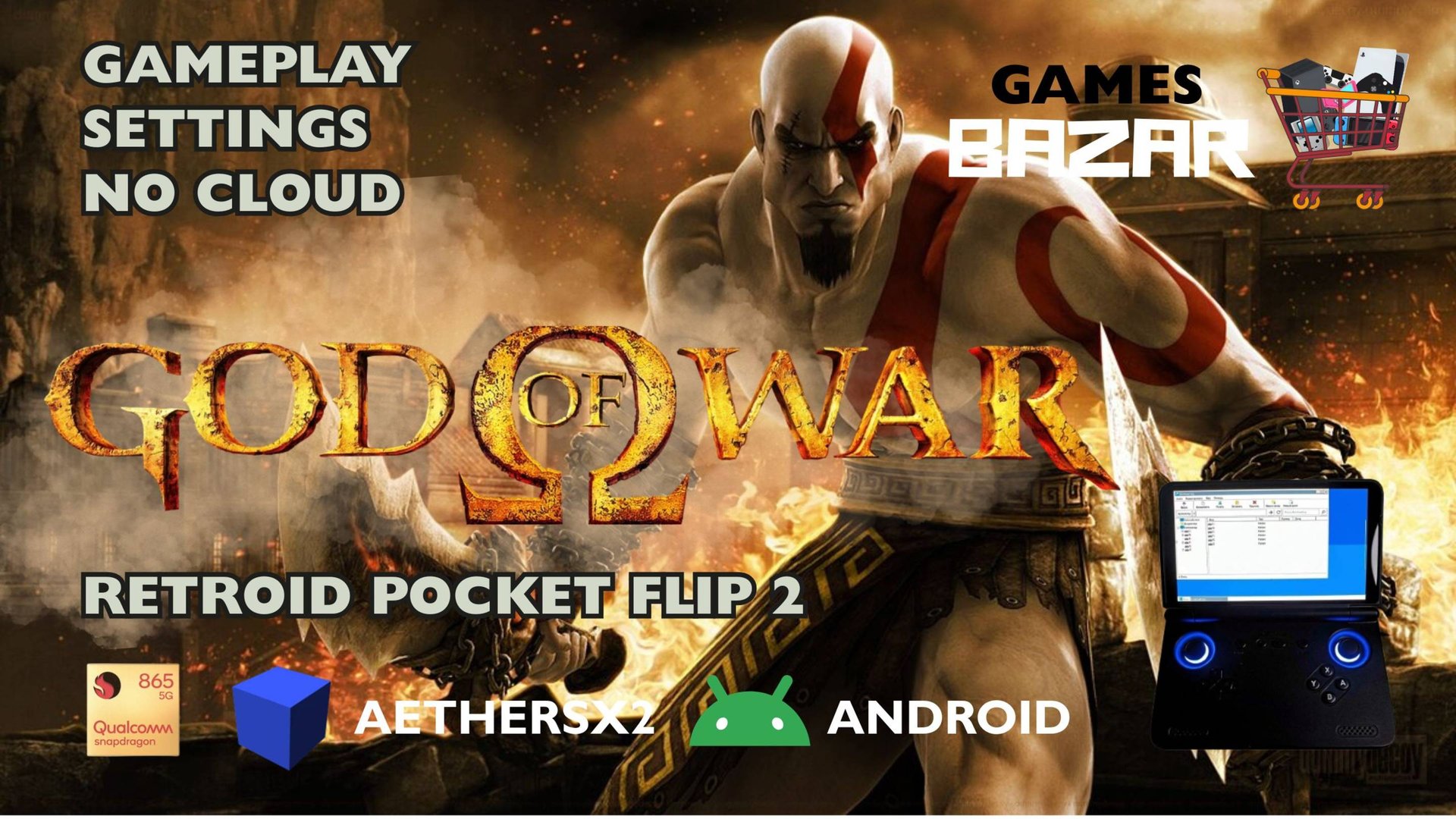God of War на андроид настройки PS2 AetherSX2 Retroid pocket flip 2 #games #retroidpocket #aethersx2