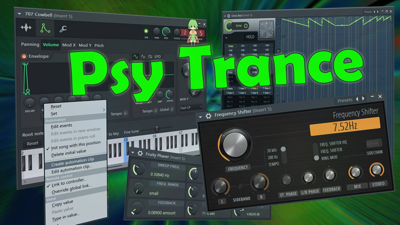 Узнаваемые Psy Trance эффекты из перкуссий