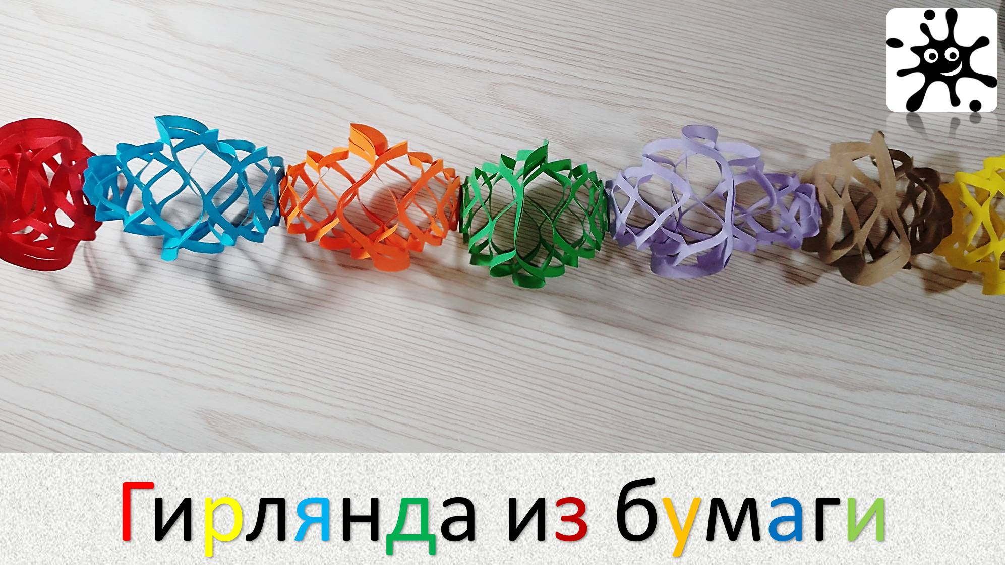 Гирлянда из цветной бумаги. Как сделать гирлянду из бумаги своими руками