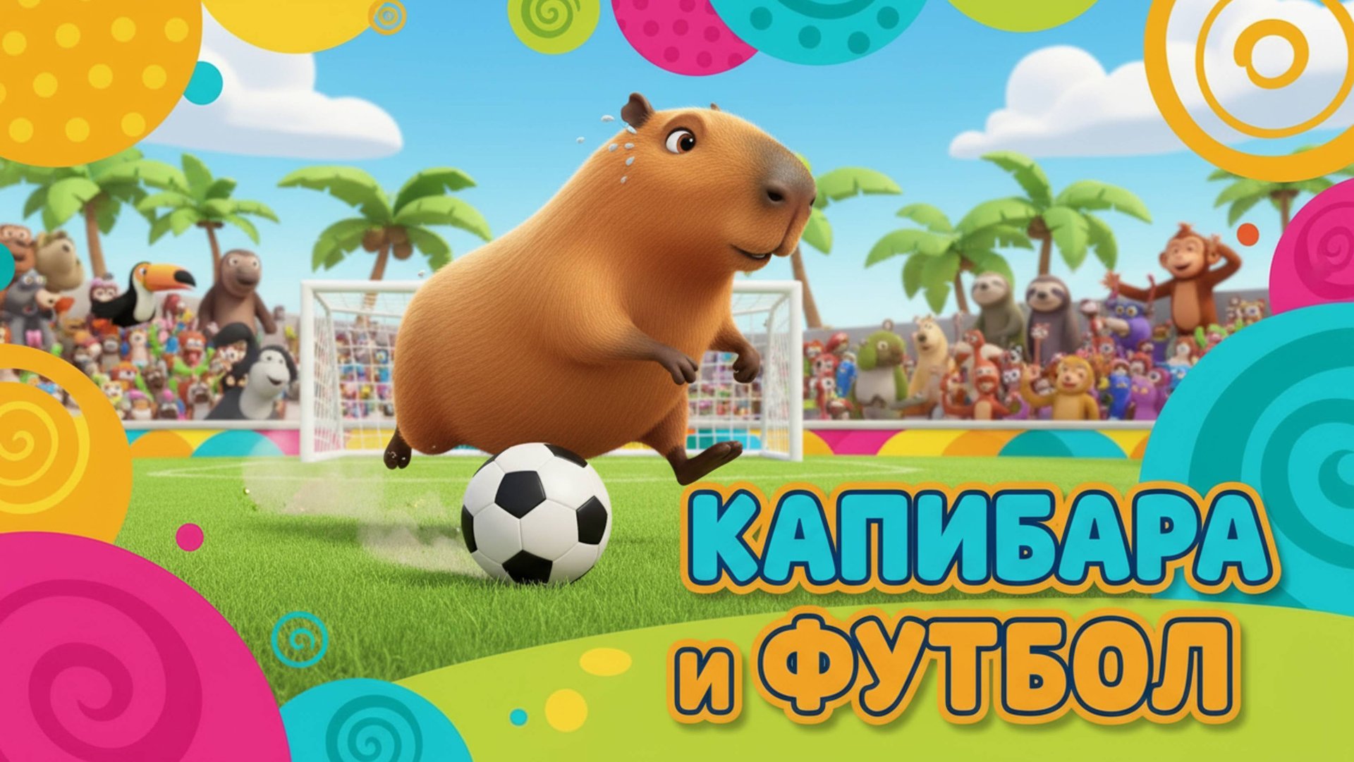КАПИБАРА И ФУТБОЛ 🐹МУЛЬТФИЛЬМ ДЛЯ ДЕТЕЙ