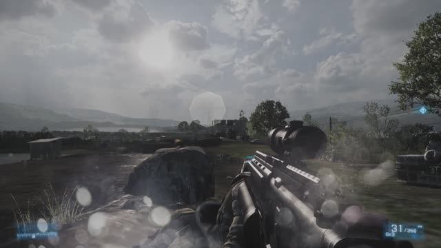 Battlefield 3 Прыгание с Парашюта Лагерь Кафаров Жесткая Перестрелка #9