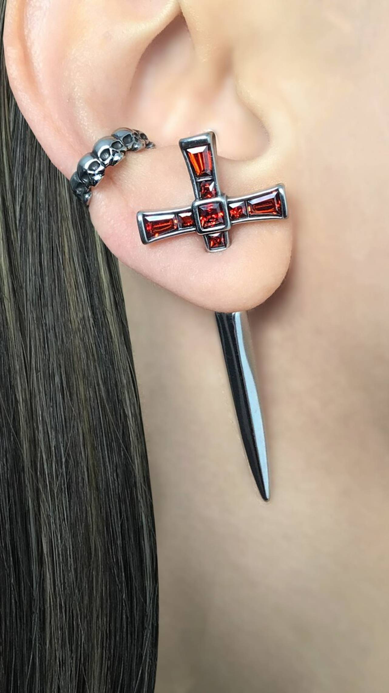 Моносерьга бижутерная "Мальтийский меч" от StarfallShop