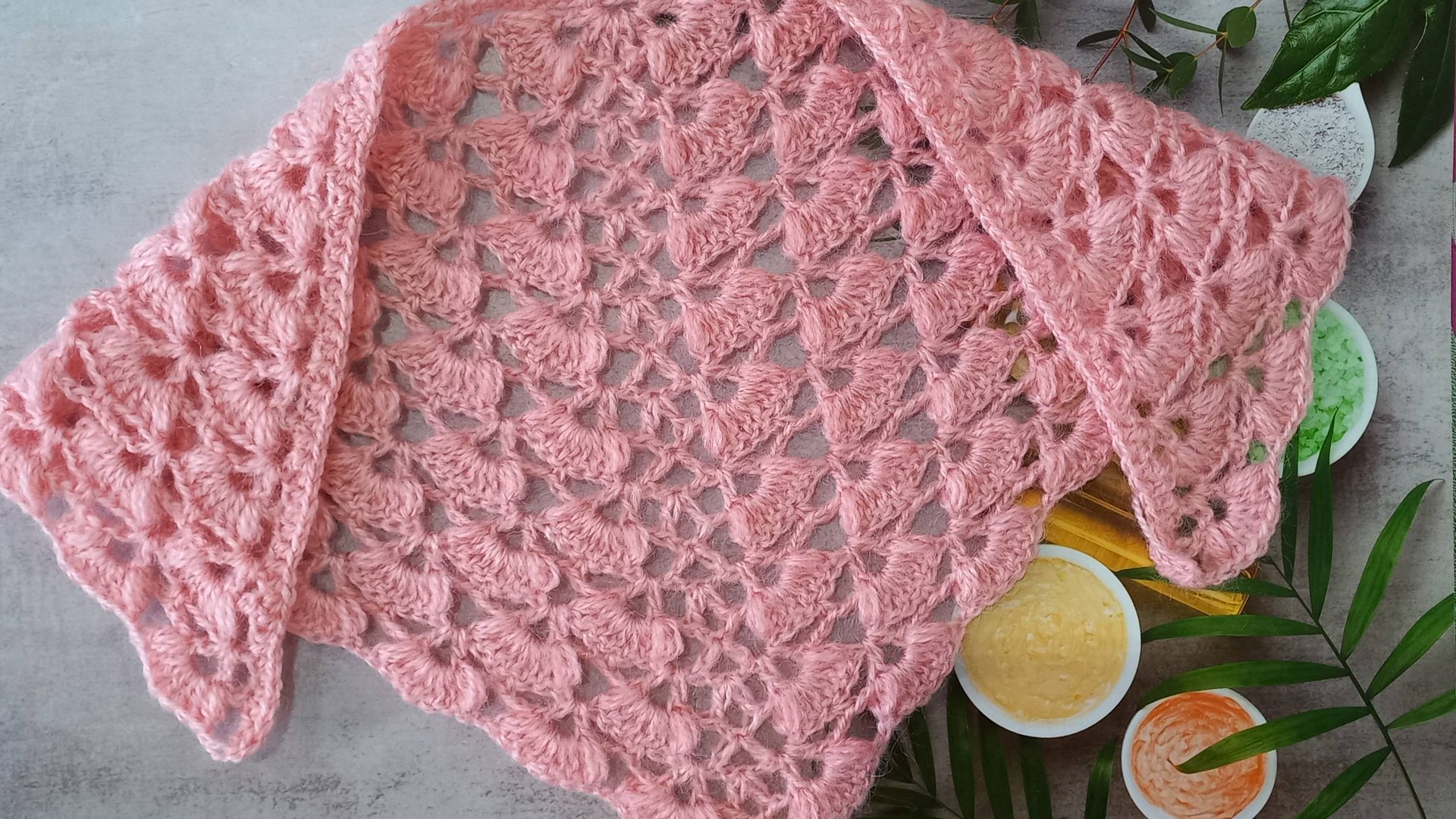 МК Узор для шали крючком 🌼