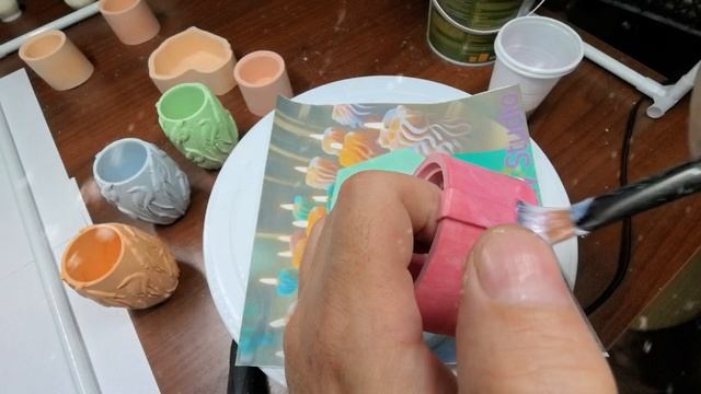 Пропитка грунтом гипсовых изделий. Ручная работа.