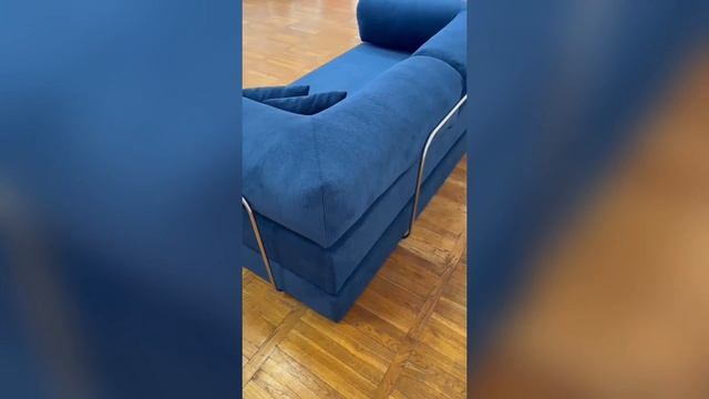 Бескаркасный диван Тедди синий