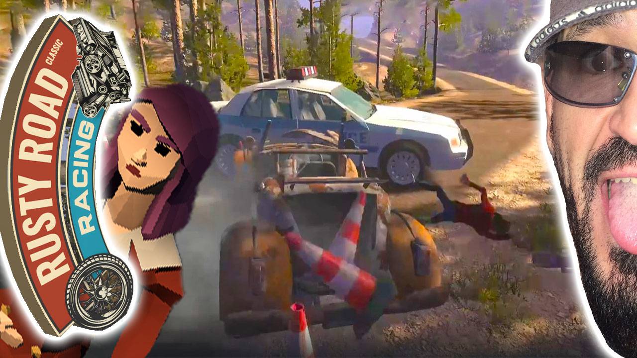 Разбиваю ржавые корыта с колеса в хлам Rusty Road Racing