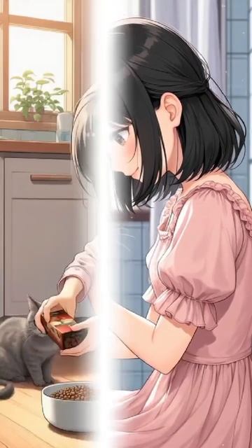 Девочка и котик