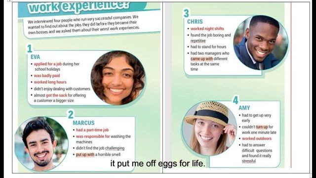 Focus 2 . Audio 3.1. What's your worst wotk experience? Page 75