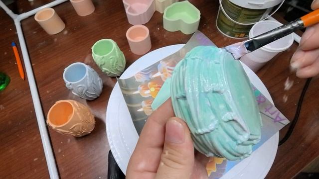 Пропитка грунтом гипсовых изделий. Ручная работа.