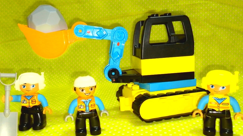 Экскаватор лего. Игрушки для детей. Лего. Человечки. Трактор. Бульдозер. Гусеничный. Машинки. Машина