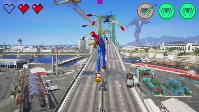 Маленький нуб паук против большего профи паука в ГТА