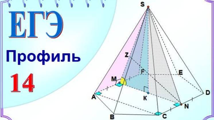 Угол между прямой и плоскостью. Правильная 6-уг пирамида