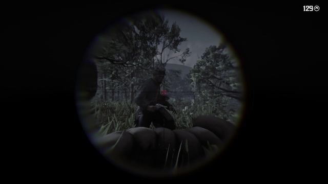 Red Dead Redemption 2 . Пробуем новую винтовку с оптикой  и  грабим банк