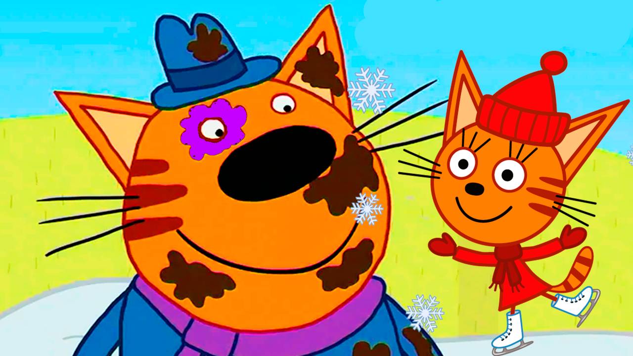 ТРИ КОТА - Три Кота помогаю украсить забор - Мультик для детей