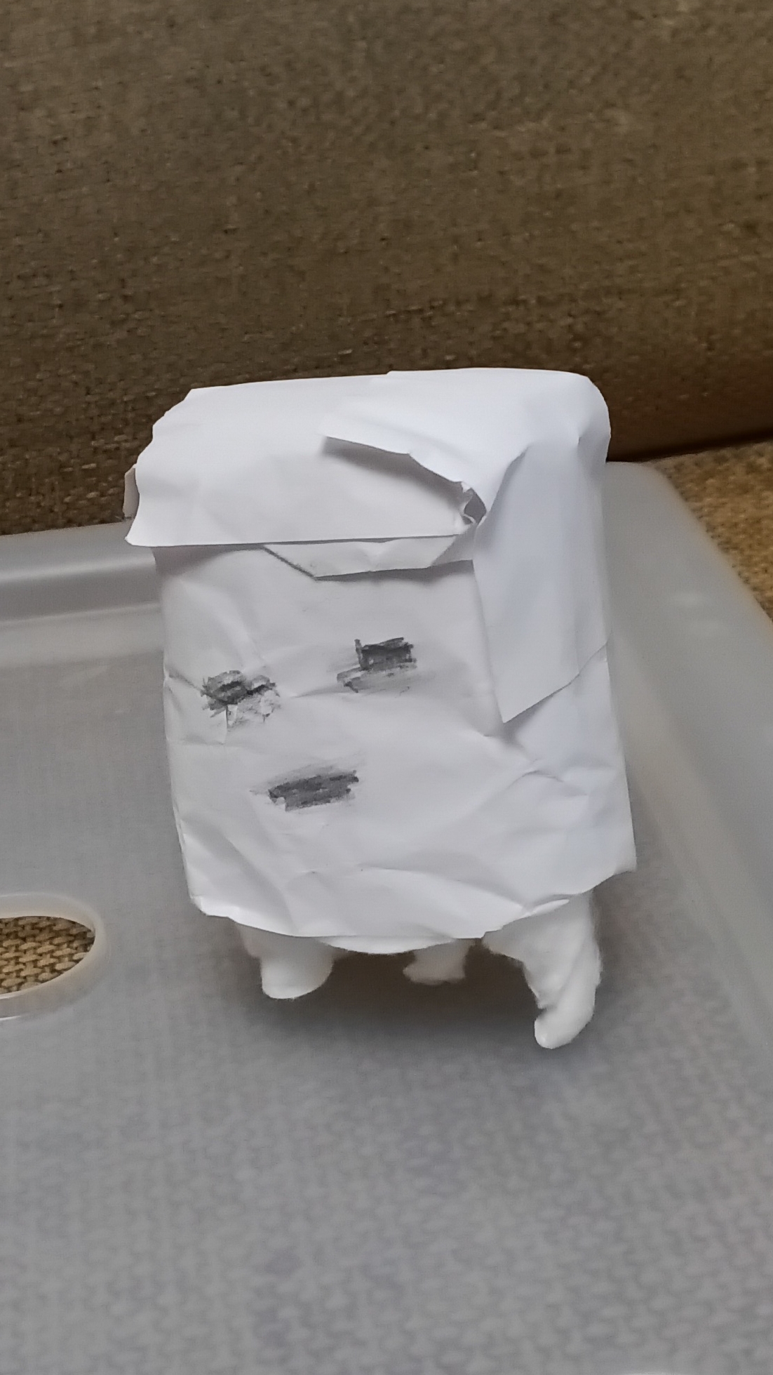 Моё ожившее творение. Веселый гаст из майнкрафт сделанный из разных подручных материалов!