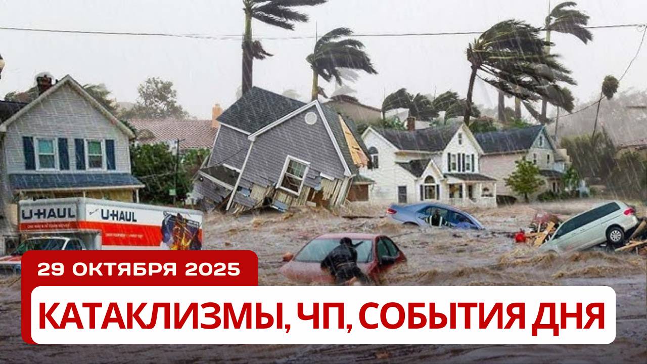 Новости Сегодня 29.10.2025 -  Катаклизмы за день, ЧП, События Дня | Китай Индия Россия США Европа