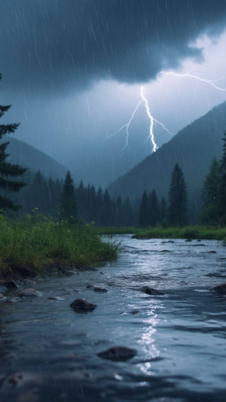 Звуки дождя и грома для сна