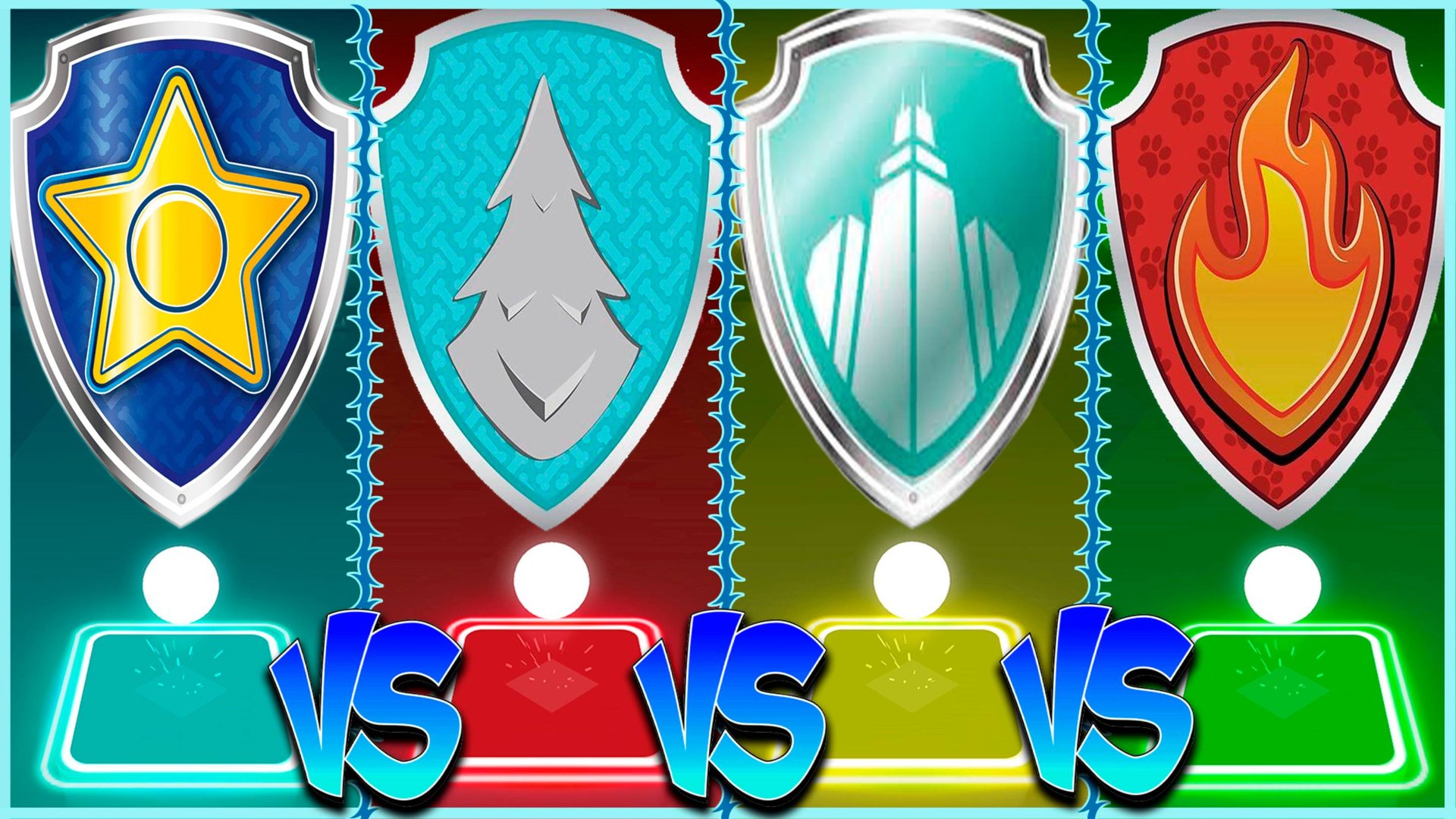 Щенячий патруль: Гончик VS Эверест VS Либерти VS Маршал Coffin Dance в Tiles Hop lvl 3