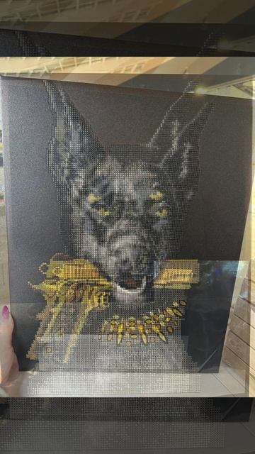 Доберман в мозиаке.