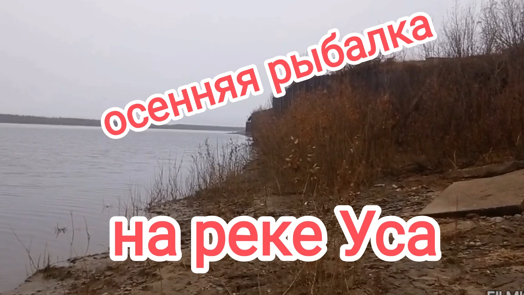 Осенняя рыбалка на реке Уса.