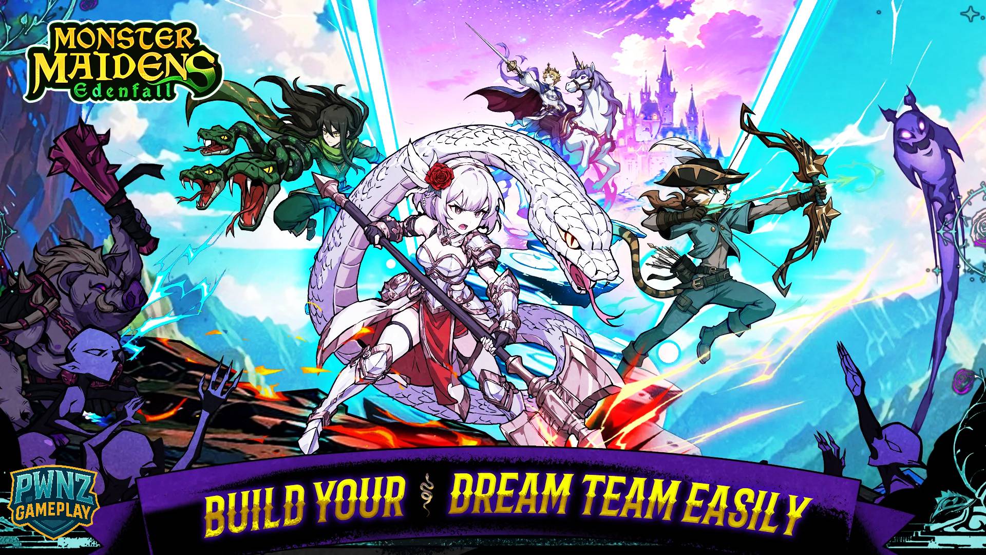 Monster Maidens Edenfall Gameplay Android iOS Games Фрагмент игры на Андроид