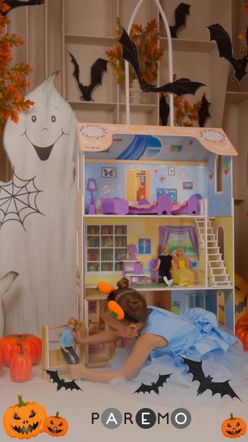 Кукольный домик для девочек "Грация", с мебелью, для девочек, для кукол до 30 см