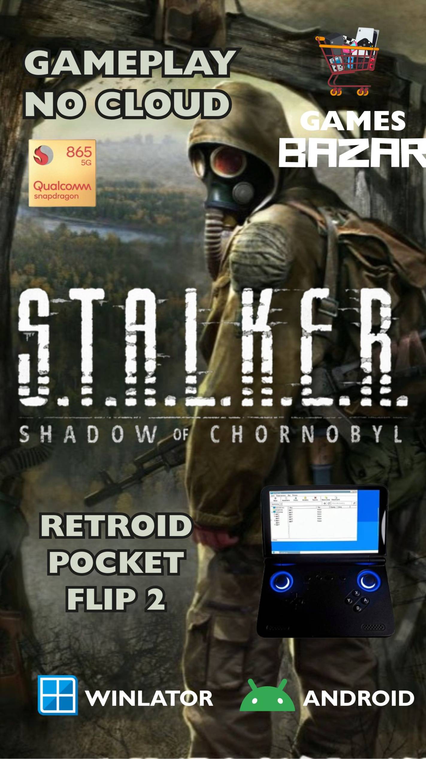STALKER  Shadow of Chernobyl АНДРОИД GAMEPLAY Winlator v10.1 Retroid pocket flip 2 #winlator
