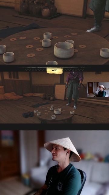 Бьет по монете сквозь кружку 🐞 #GhostofYotei #bug #ps5 #last_student