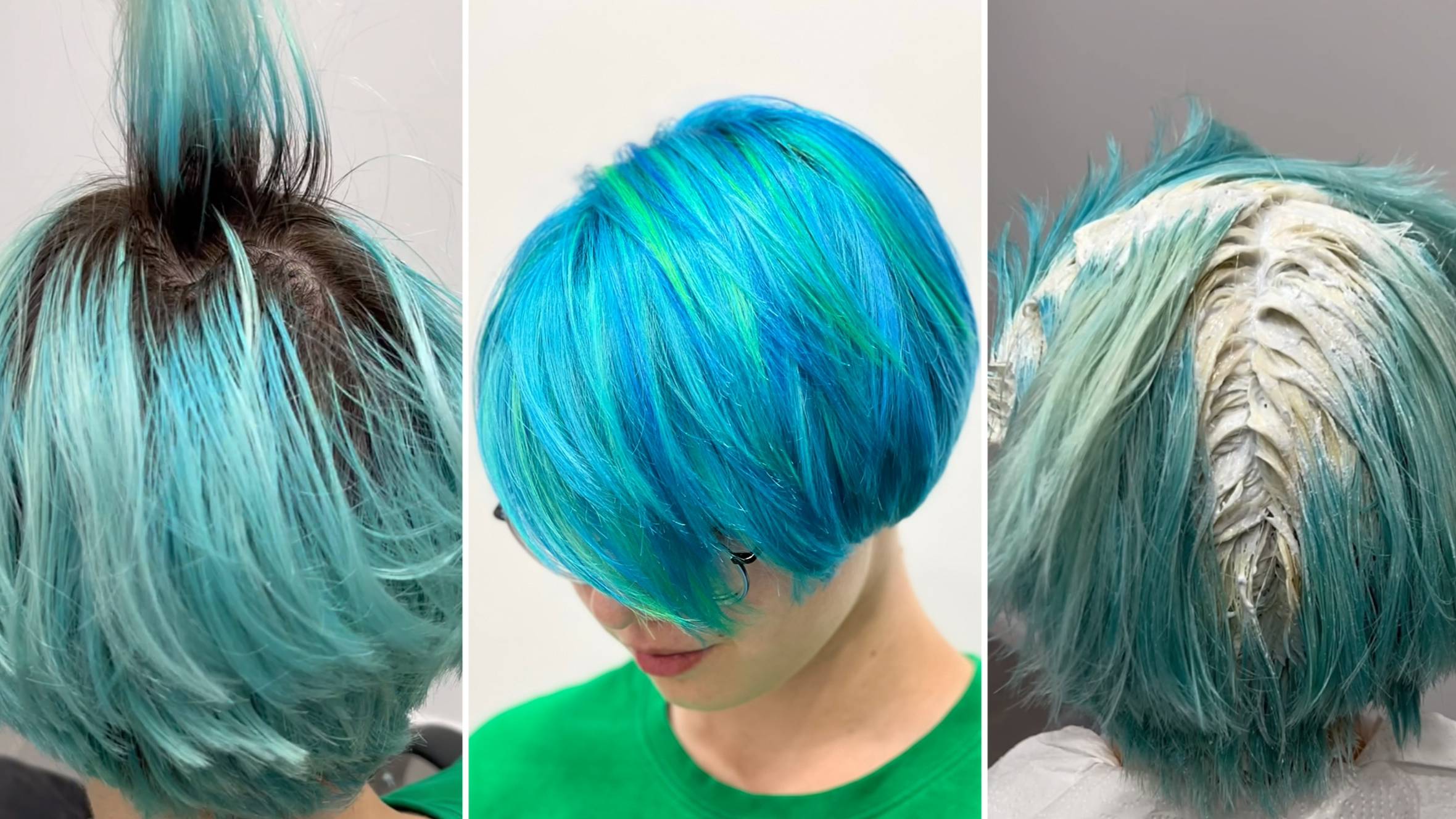 Выход в бирюзовый цвет с ярким рельефом