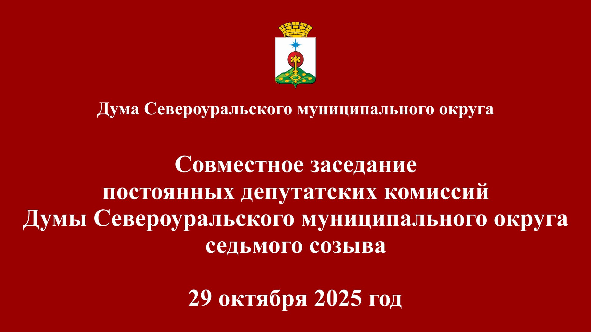 Совместное заседание постоянных депутатских комиссий Думы 29.10.2025 года