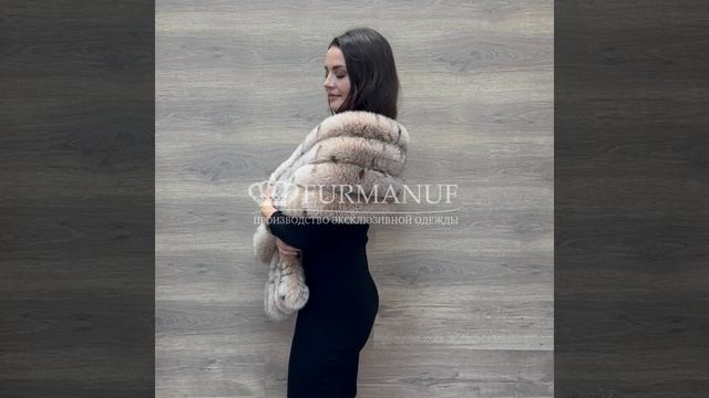 Меховой палантин «Рысь» из меха песца, 112