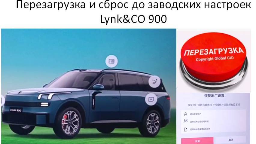 Перезагрузка и сброс до заводских настроек Lynk&CO 900