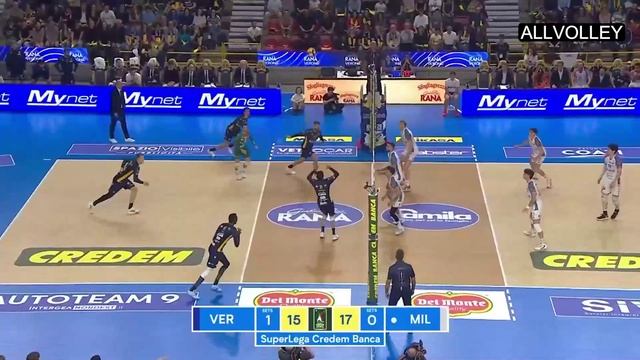 Волейбол. Перуджа — Милан. Чемпионат Италии. Мужчины. Тур 3