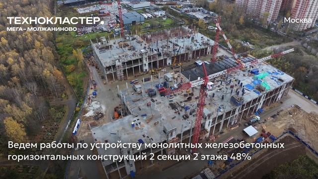 Ход строительства Технокластер «Мега – Молжаниново» от застройщика «Страна Девелопмент», 01.11.2025
