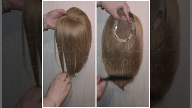 Теменная НАКЛАДКА, на моно #натуральнаянакладка #изделияизволос