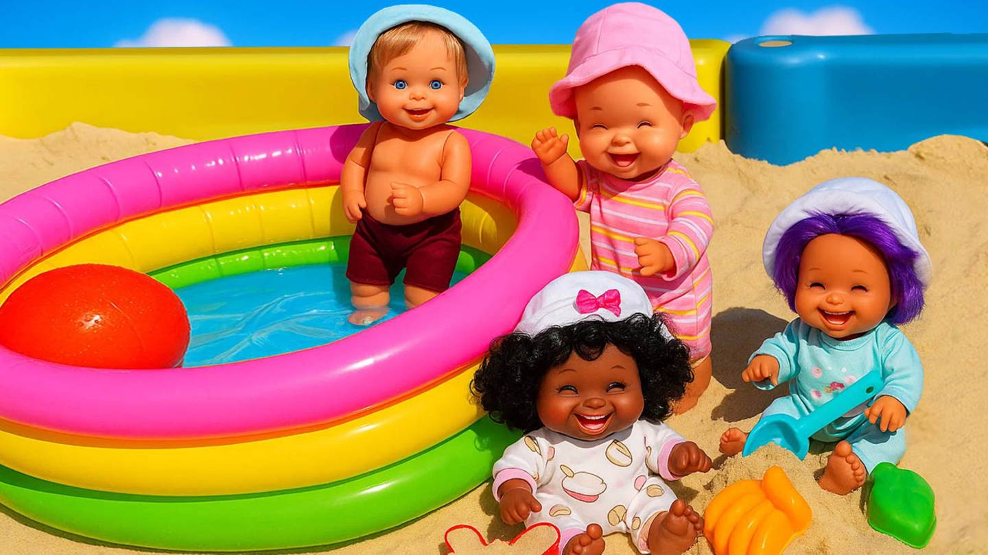 Весёлый день на площадке! Качели, горка и игра в песочнице! 🏖️✨